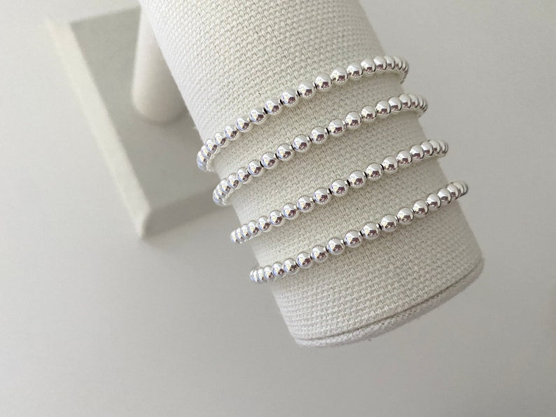 Sterling silver stretch stacking bracelets store